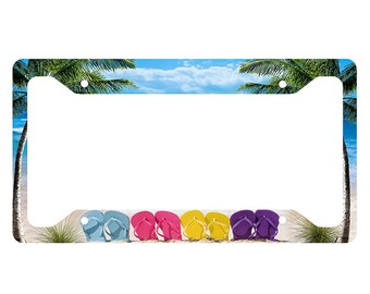 Geometric Pattern License Plate Frame by Onestopairbrushshop