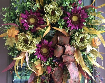 Unique front door wreaths related items | Etsy