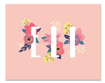 Name wall art | Etsy