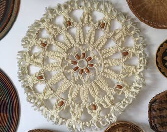 Vintage macrame wall hanging | Etsy