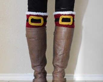 Santa boot cuffs | Etsy