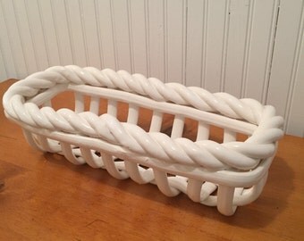 Woven ceramic basket | Etsy