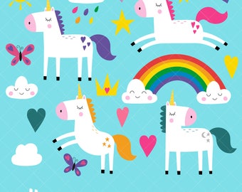 Kawaii Unicorn Clipart Cute Unicorns Clip Art Commercial