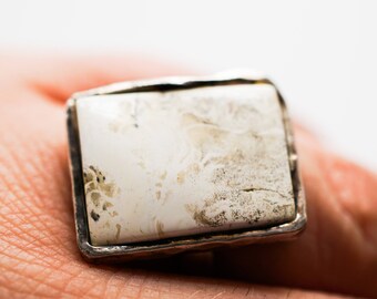 Eco friendly sterling silver 5 stone amber ring