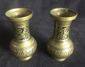 India brass vase | Etsy