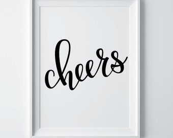Cheers printable | Etsy