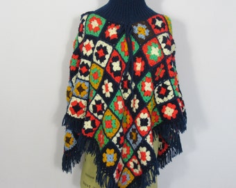 Granny square poncho | Etsy