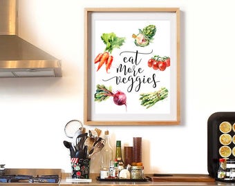 Watercolor kitchen | Etsy