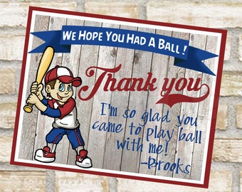 Baseball thank you cards | Etsy