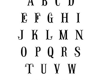 Fishtail font | Etsy