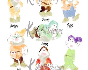 Disney Seven Dwarfs Silhouette