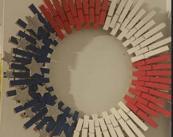 Clothespin wreath | Etsy