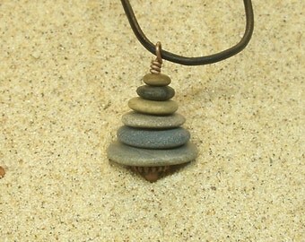 River rock necklace | Etsy