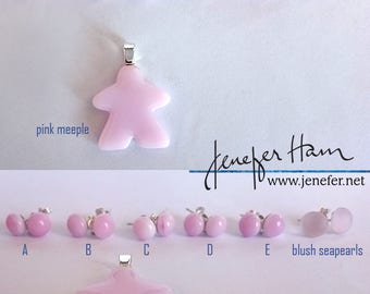 glass board game meeples jewelry sculpture by JeneferHamGlass