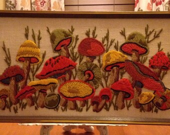 Mushroom embroidery | Etsy