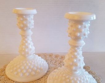 Fenton candlesticks | Etsy