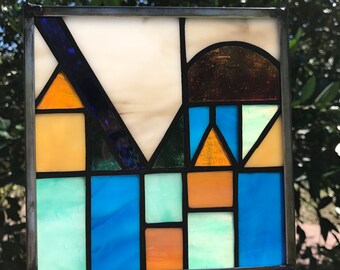 Abstract stain glass | Etsy