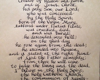 Apostles creed art | Etsy