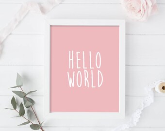 Hello world quote | Etsy