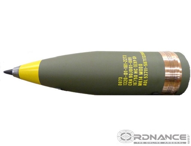 inert 16-inch BATTLESHIP CANNON SHELL 5-feet tall and