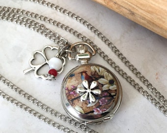 Flower pocket watch | Etsy