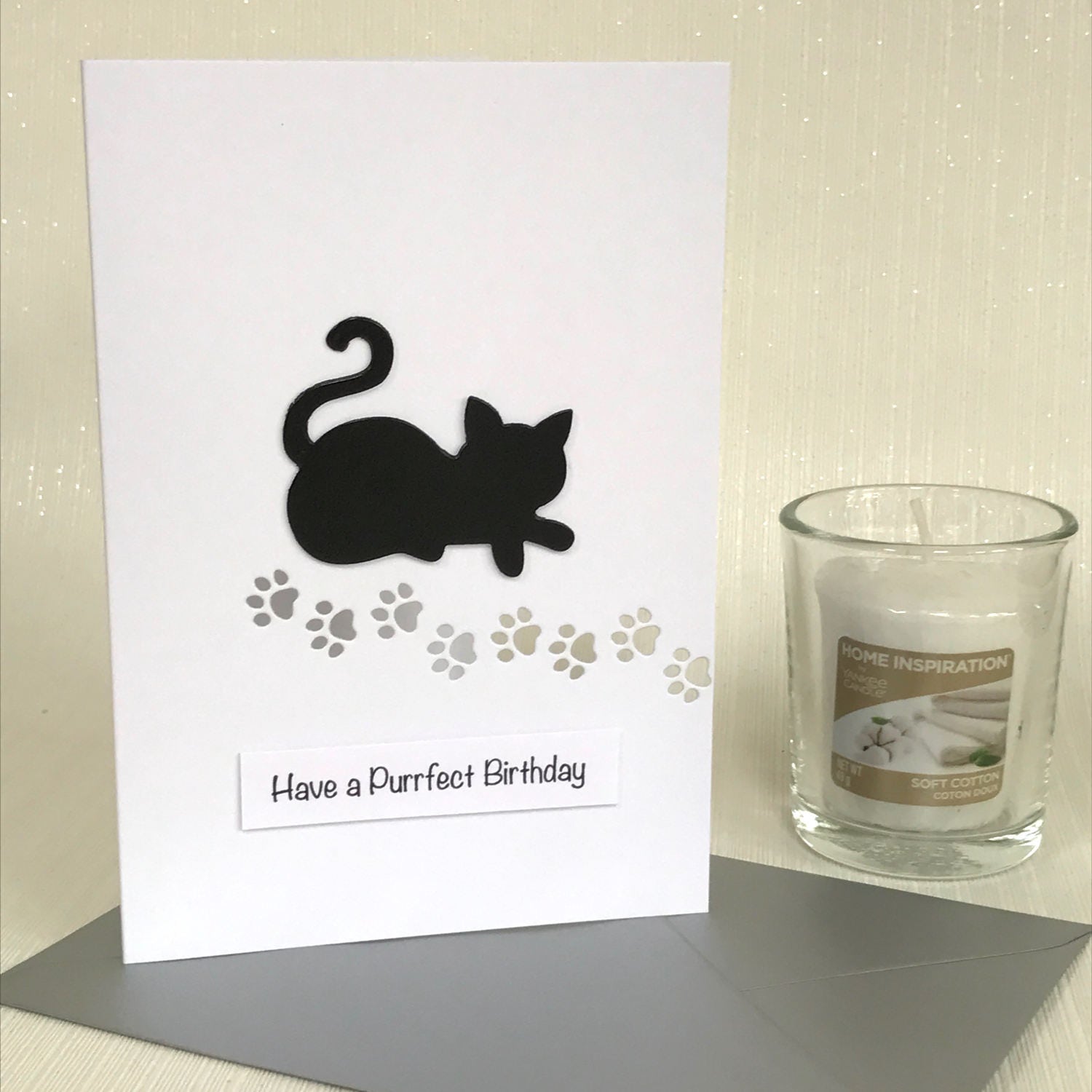 Cat Purrfect Birthday Card A Handcrafted Cat Birthday Card