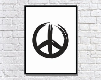 Peace sign poster | Etsy
