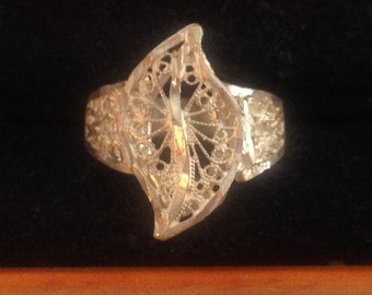 Silver filigree ring | Etsy