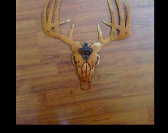 Metal deer skull | Etsy