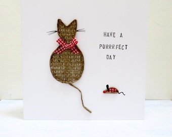 Cat birthday card | Etsy
