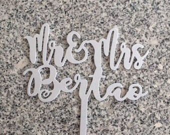 Cursive cake topper | Etsy
