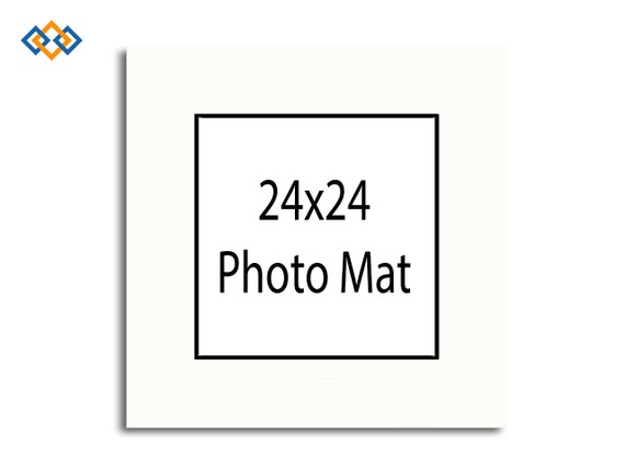 Custom 24x24 Mat BLACK CORE Square Photo Mats