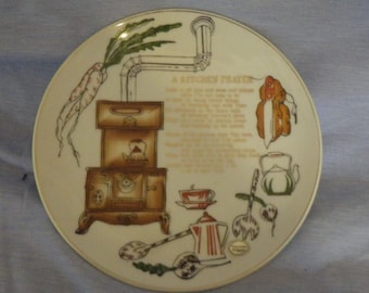 Kitchen prayer plate | Etsy