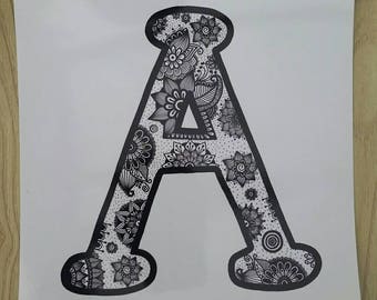 Zentangle alphabet | Etsy