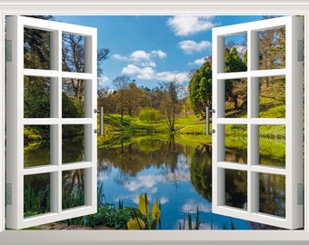 Sunset at the beach wall sticker window sea wall decal for