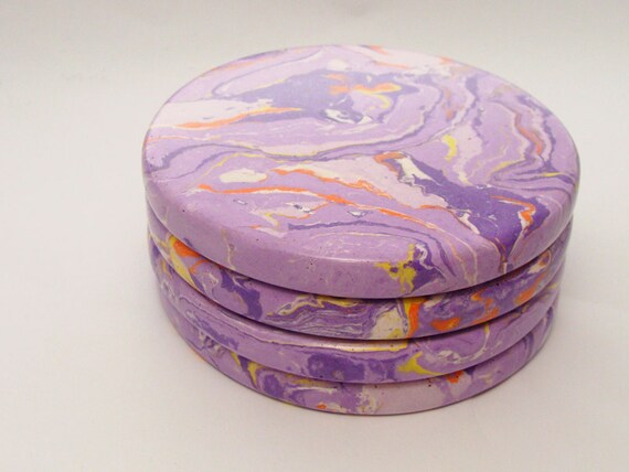 Two Marble Coasters set of 2 Coasters marble coasters