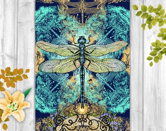 Teal dragonflies | Etsy