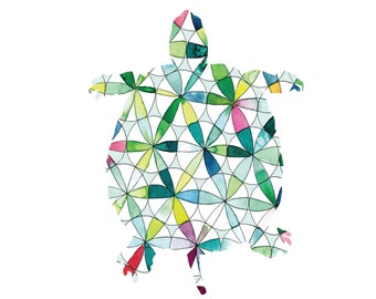 Geometric turtle | Etsy