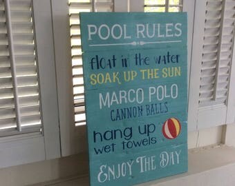 Swimming pool signs | Etsy