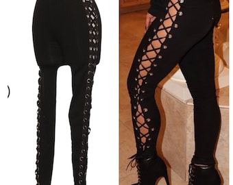 Lace up pants | Etsy