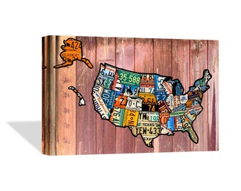 License plate map | Etsy