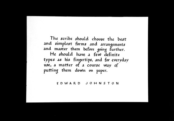 Calligrapher Edward Johnston Calligraphy wall art por Kalligraphink
