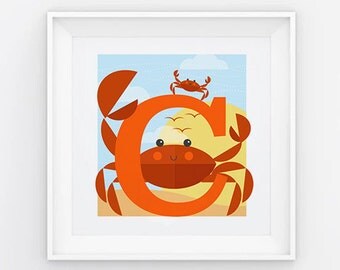 Letter c print | Etsy