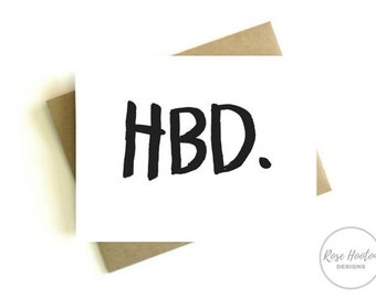 Hbd card | Etsy