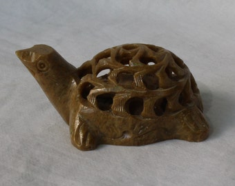 Carved stone turtle | Etsy