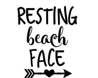 Resting beach face | Etsy