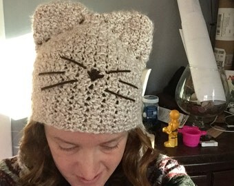 Crochet cat face | Etsy