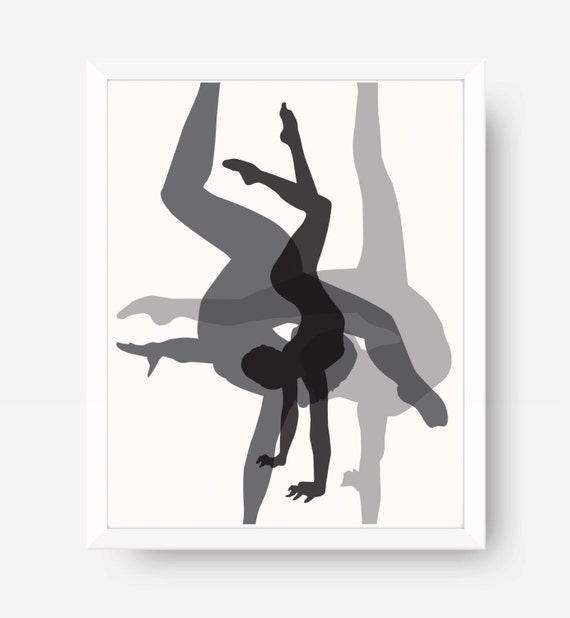 Contortions Print Contortionist Art Black & White Cirque
