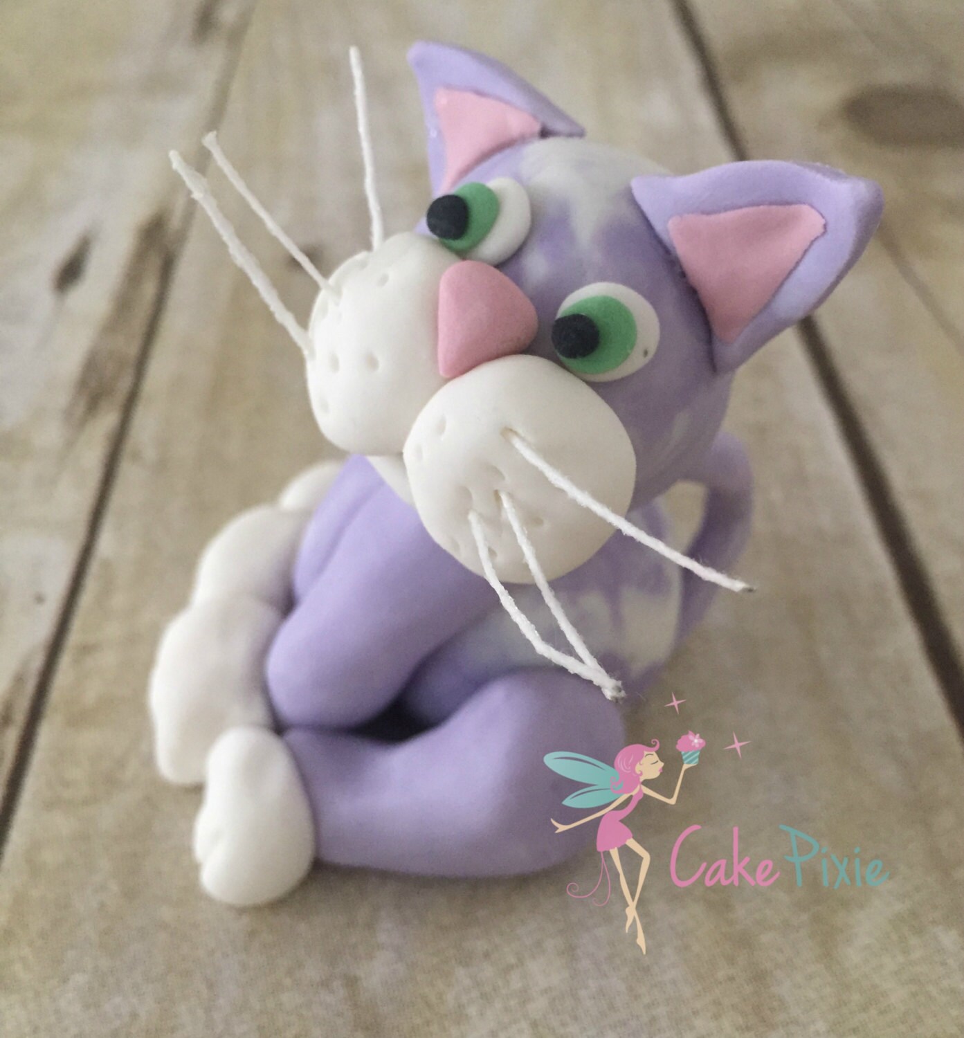 Cat Cake Topper Fondant Toppers Fondant By Cakepixieboutique