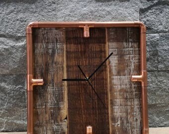 Copper wall clock | Etsy